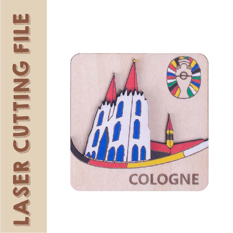 3-Layer 3D European Cup Germany Landmark Cologne Cathedral Refrigerator ...