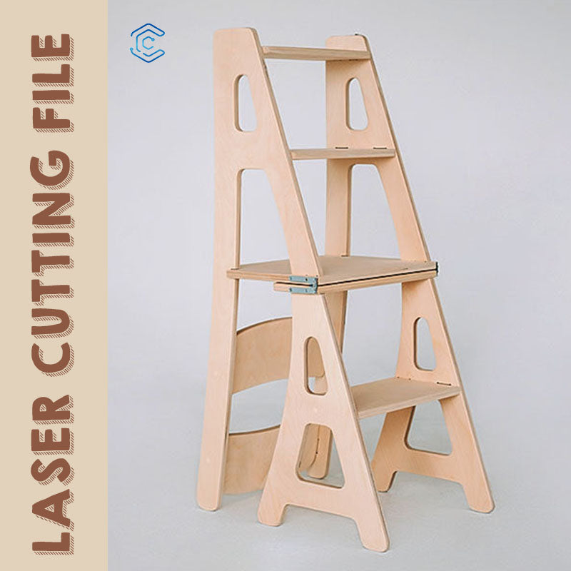 2-in-1 chair and ladder laser cutting file – Creatorally