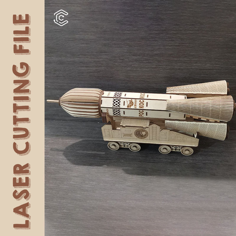 Missile launcher 3D puzzle laser cutting file – Creatorally