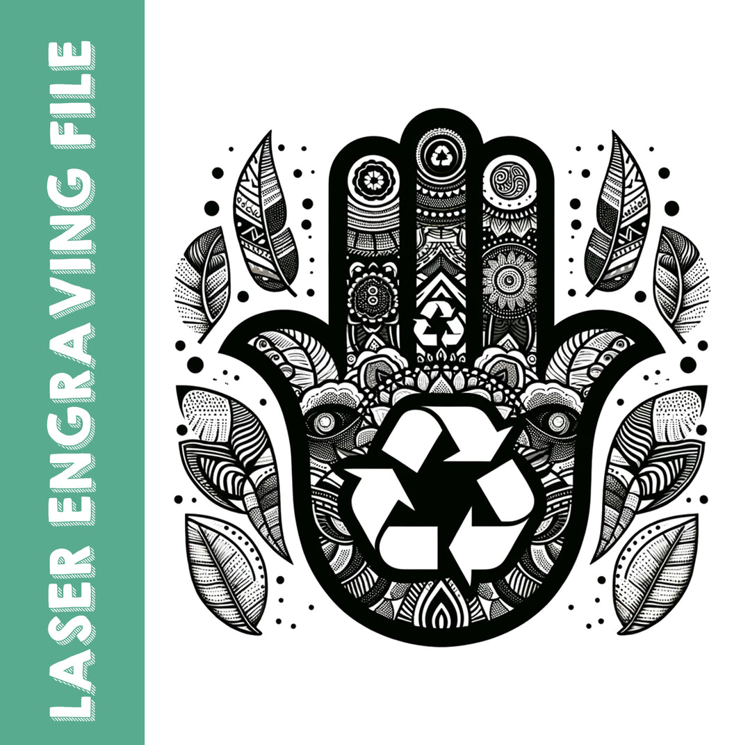 AI Generate Hamsa Hand Style 4 Laser Engraving File - Spiritual Symbol ...
