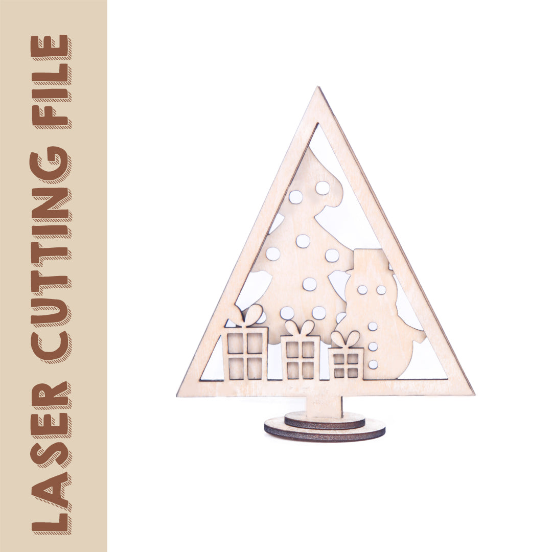 Christmas Multilayer Tree Decor Snowman Laser Cutting File - DIY ...