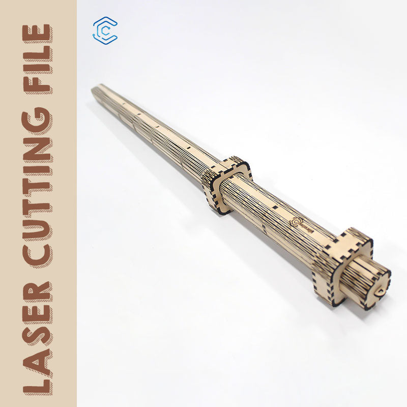 Fencing Wooden Sword laser cutting file by Creatorally
