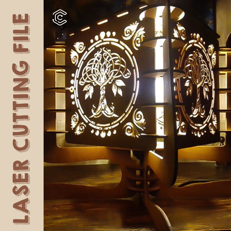 Skeleton desk lamp laser cutting file – Creatorally