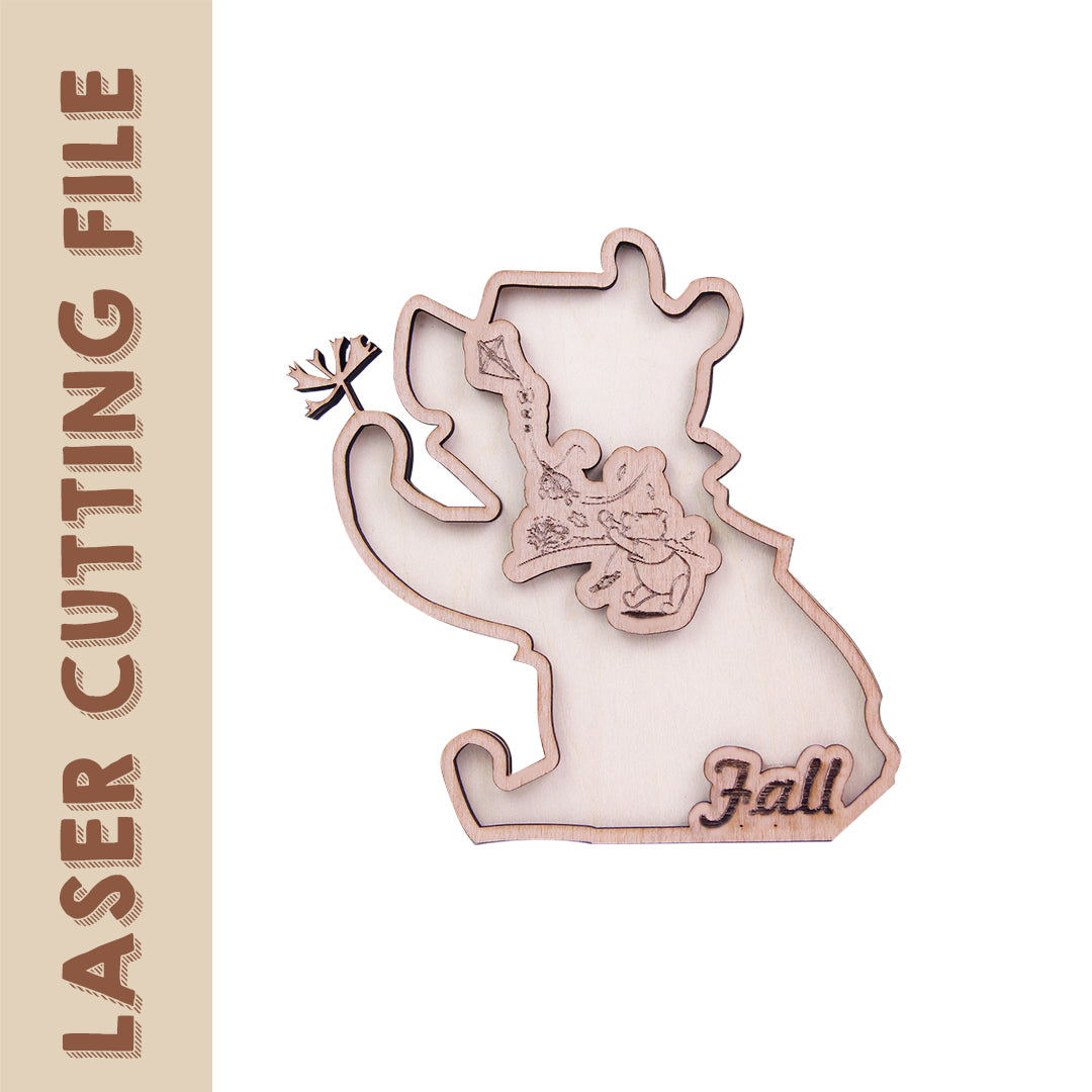 Disney Winnie-the-Pooh Multilayer Desktop Ornament Laser Cutting File ...