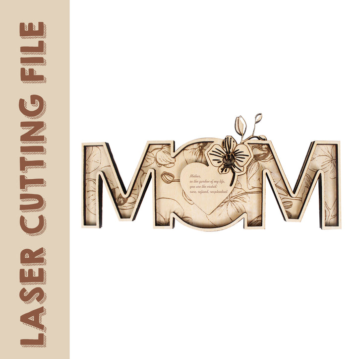 Mother's Day Orchid Inspired 2 Layers Decor Laser Cutting File - DIY ...