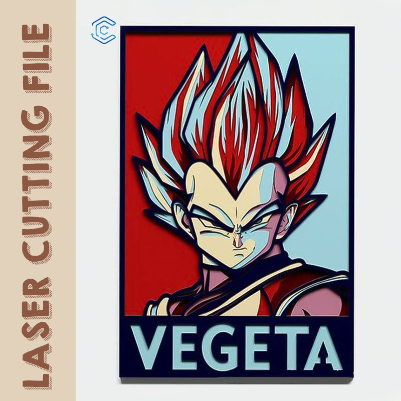 Multi-layer Dragon Ball Vegeta 6 layer wall decoration laser cutting f ...