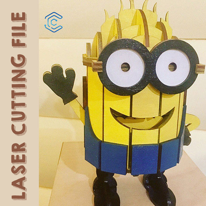 Minions pen holder laser cutting file – Creatorally