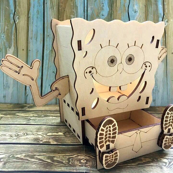 Spongebob stationery stand laser cutting file – Creatorally