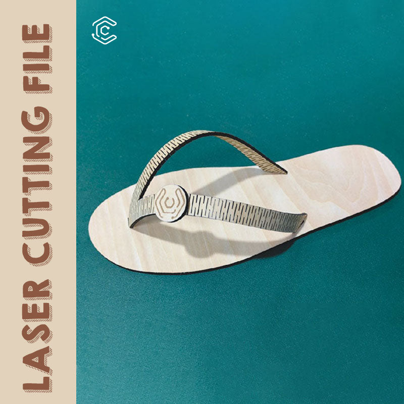 Casual flip flops laser cutting file – Creatorally