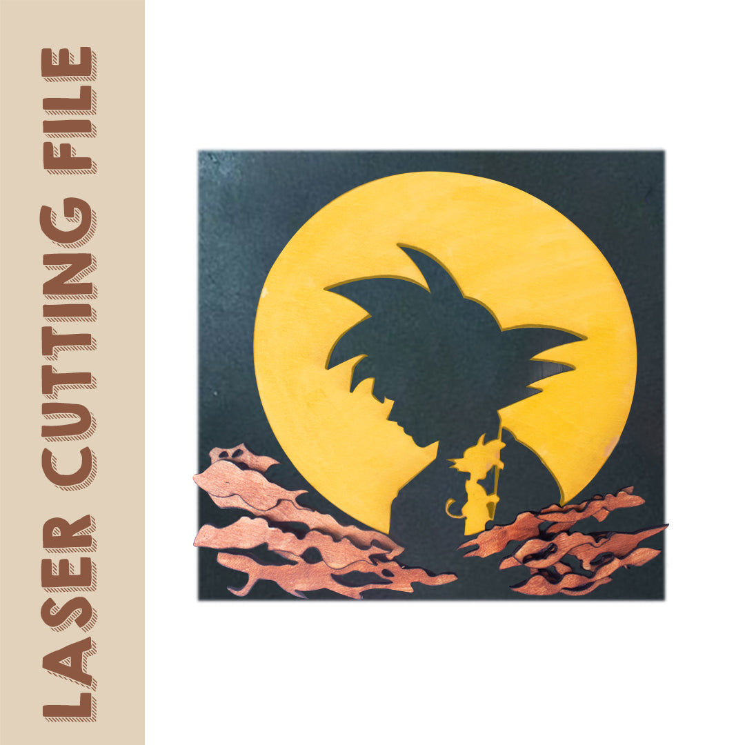 Dragon Ball Son Goku Laser Cutting File - DIY Craft for Anime Fans by ...