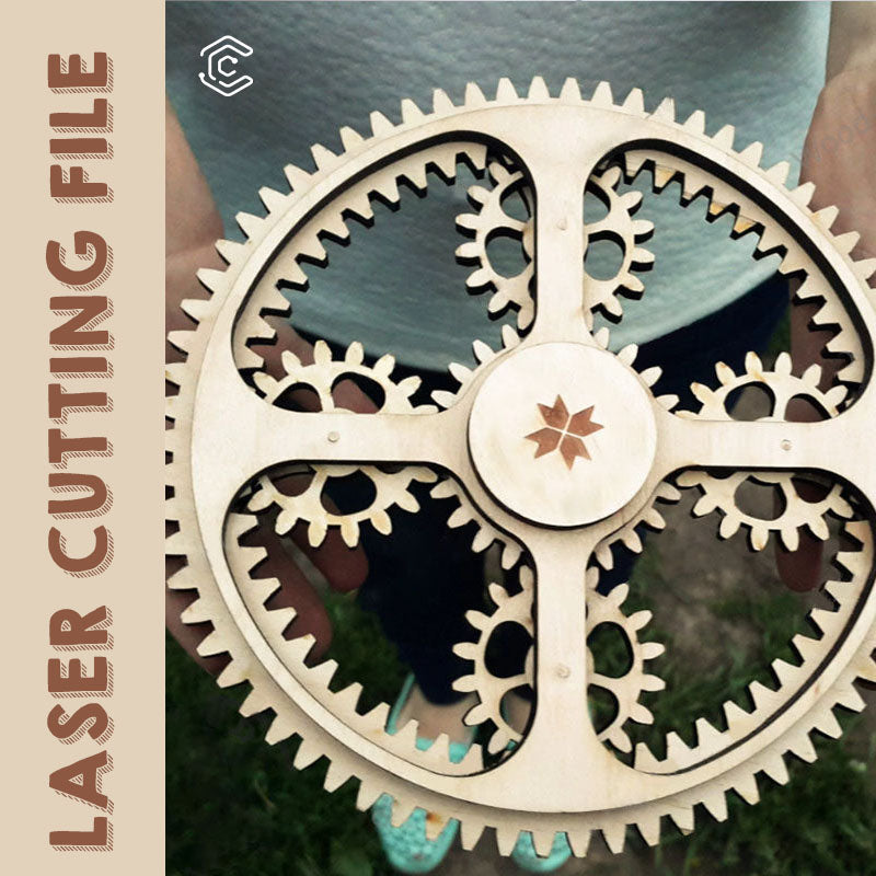 Rotatable gear laser cutting file – Creatorally