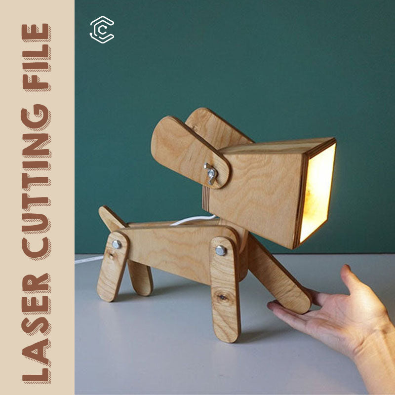 Naughty dog night light laser cutting file – Creatorally