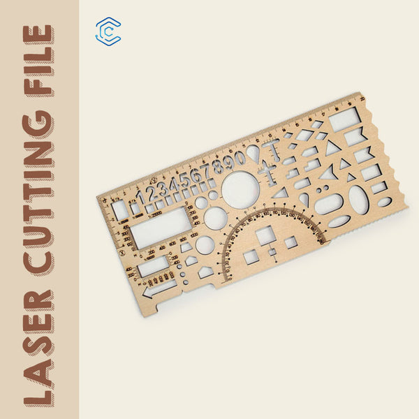 Home 3D Model Puzzle Multifunctional ruler laser cutting file