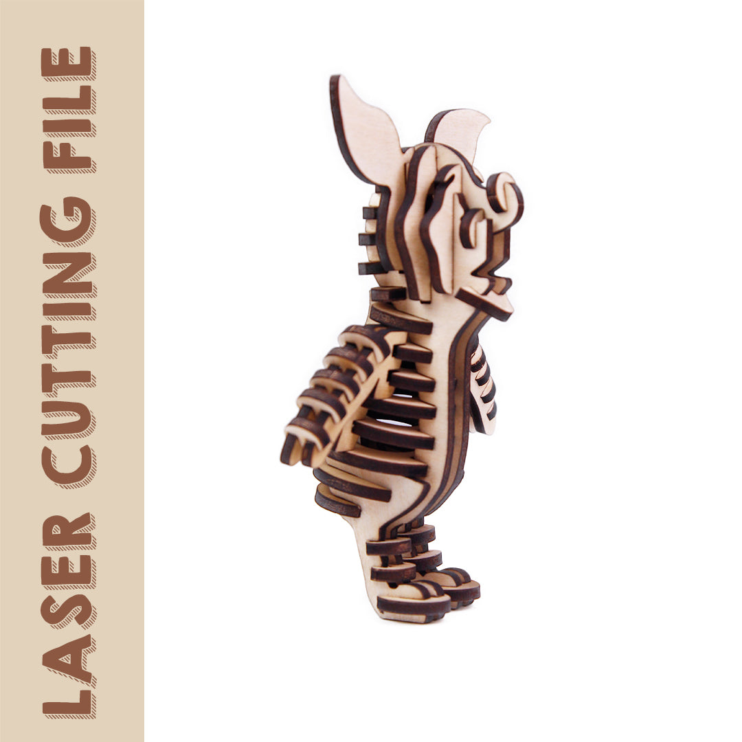 Disney Piglet 3D Wooden Puzzle Laser Cutting File - DIY Craft for Disney Fans by Creatorally