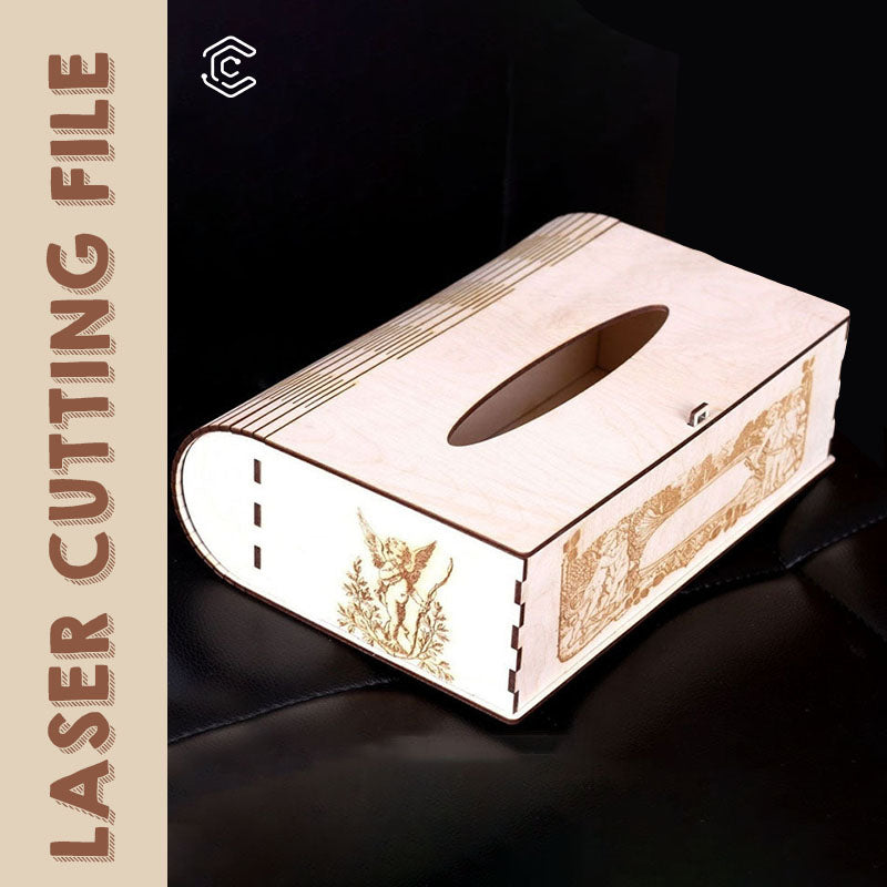 European-style tissue box laser cutting file – Creatorally