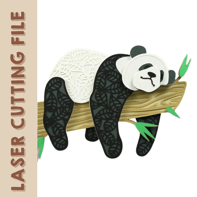 Lazy panda laser cutting file – Creatorally