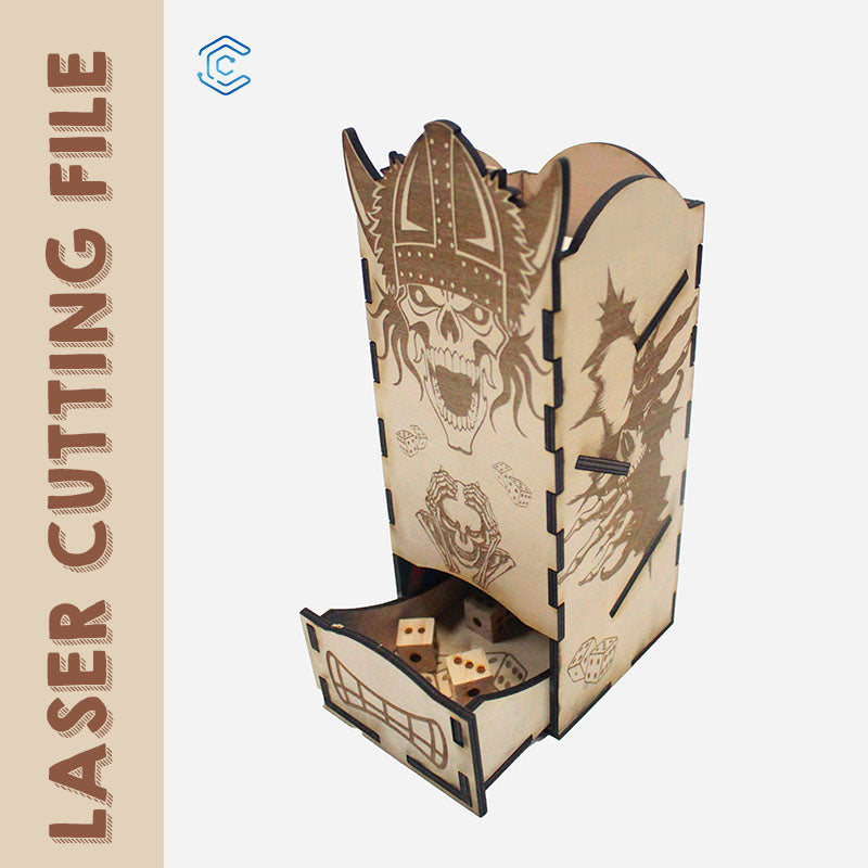 Dice Tower laser cutting file by Creatorally