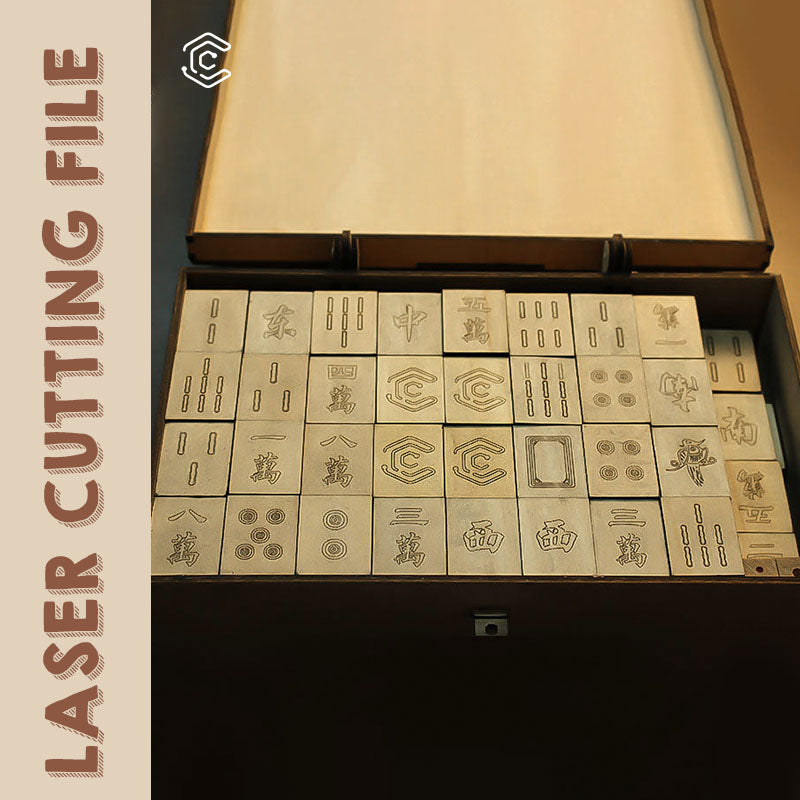 Brainstorm Mahjong laser cutting file by Creatorally