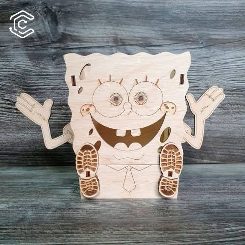 Spongebob stationery stand laser cutting file – Creatorally