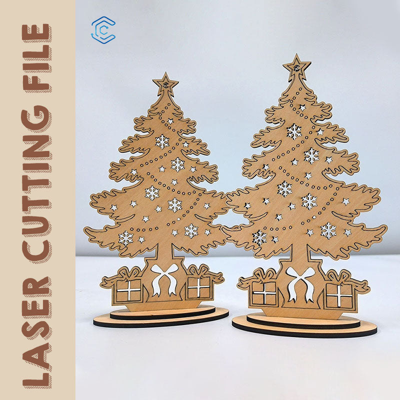 Christmas tree table decorations laser cutting file – Creatorally