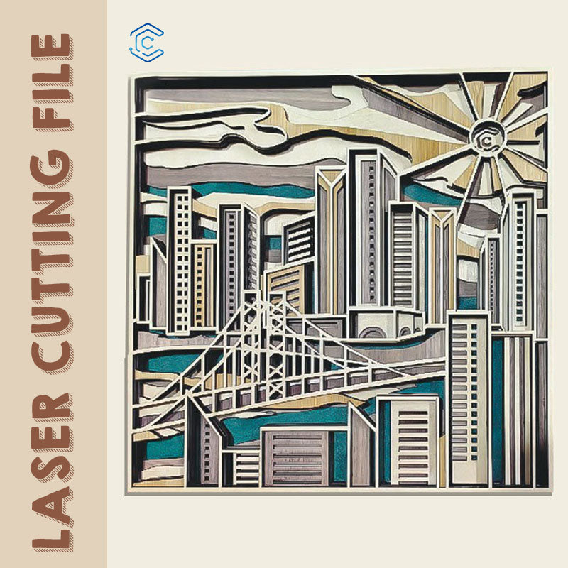 San Francisco ornaments wall decoration laser cutting file – Creatorally
