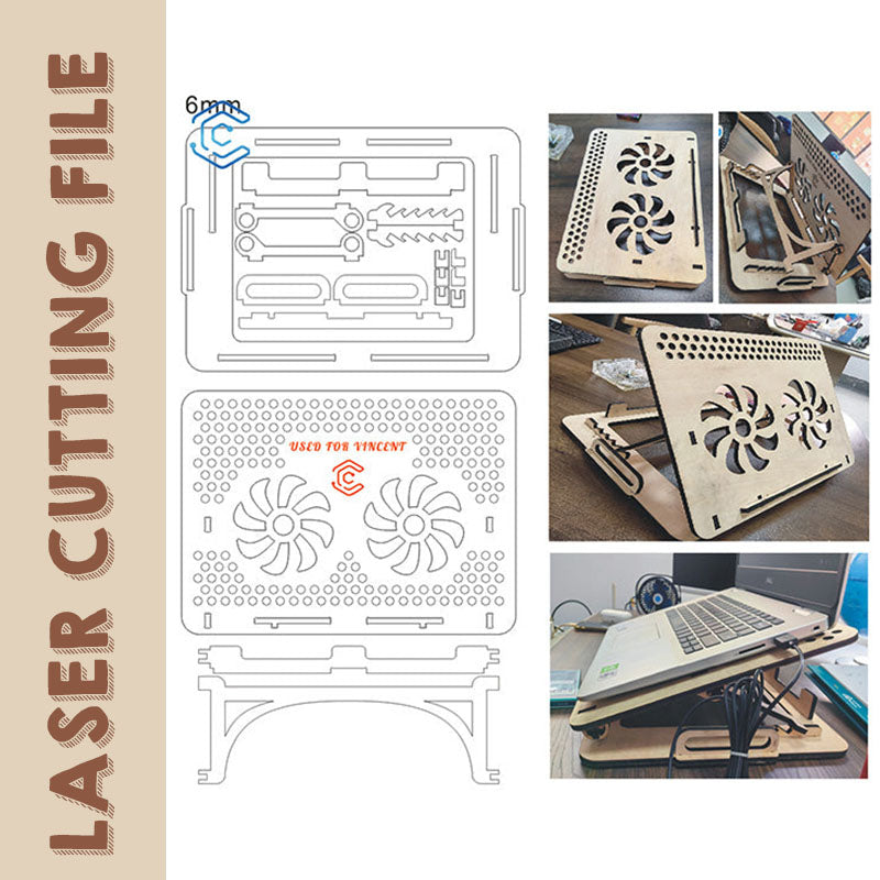 Computer radiator laser cutting file – Creatorally