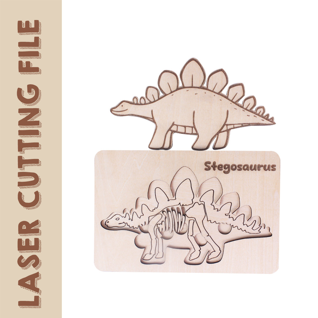 Stegosaurus Jigsaw Laser Cutting File - DIY Craft for Dino Enthusiasts ...