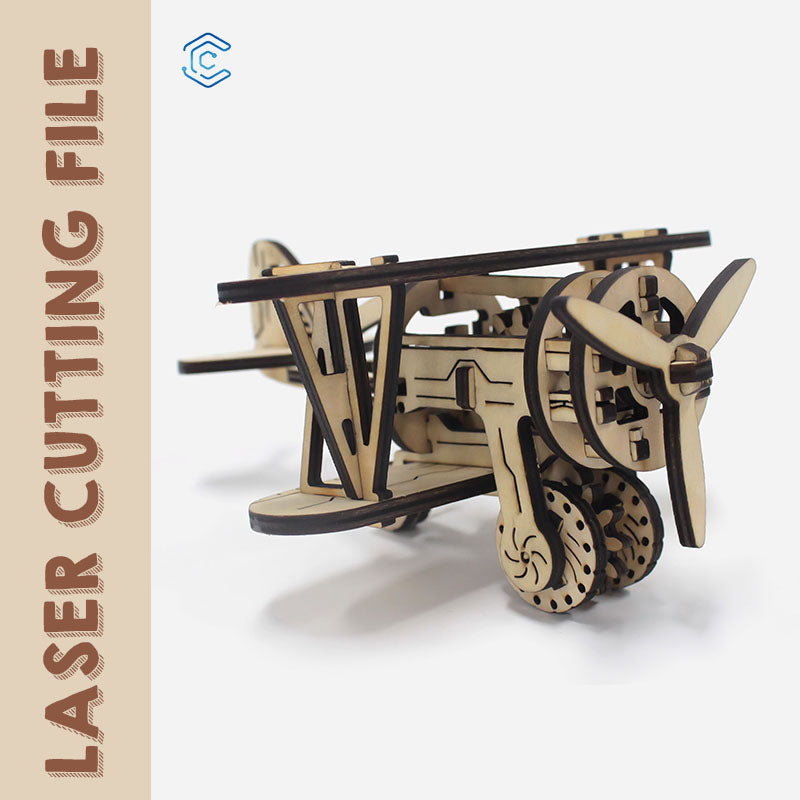 Mechanical plane laser cutting file by Creatorally