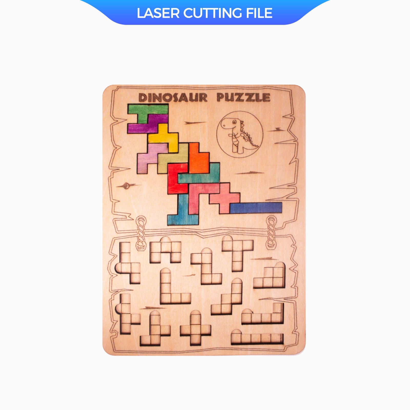 Educational Aids Dinosaur Jigsaw Laser Cutting File - DIY Craft for ...