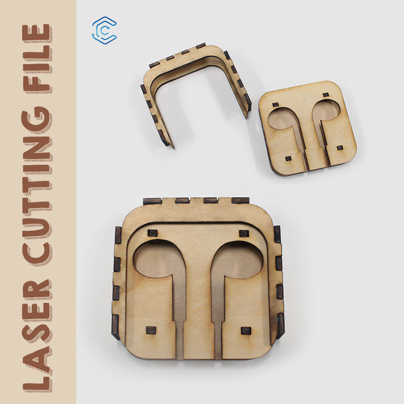 Corded Headphone Organizer FREE laser cutting fileby Creatorally