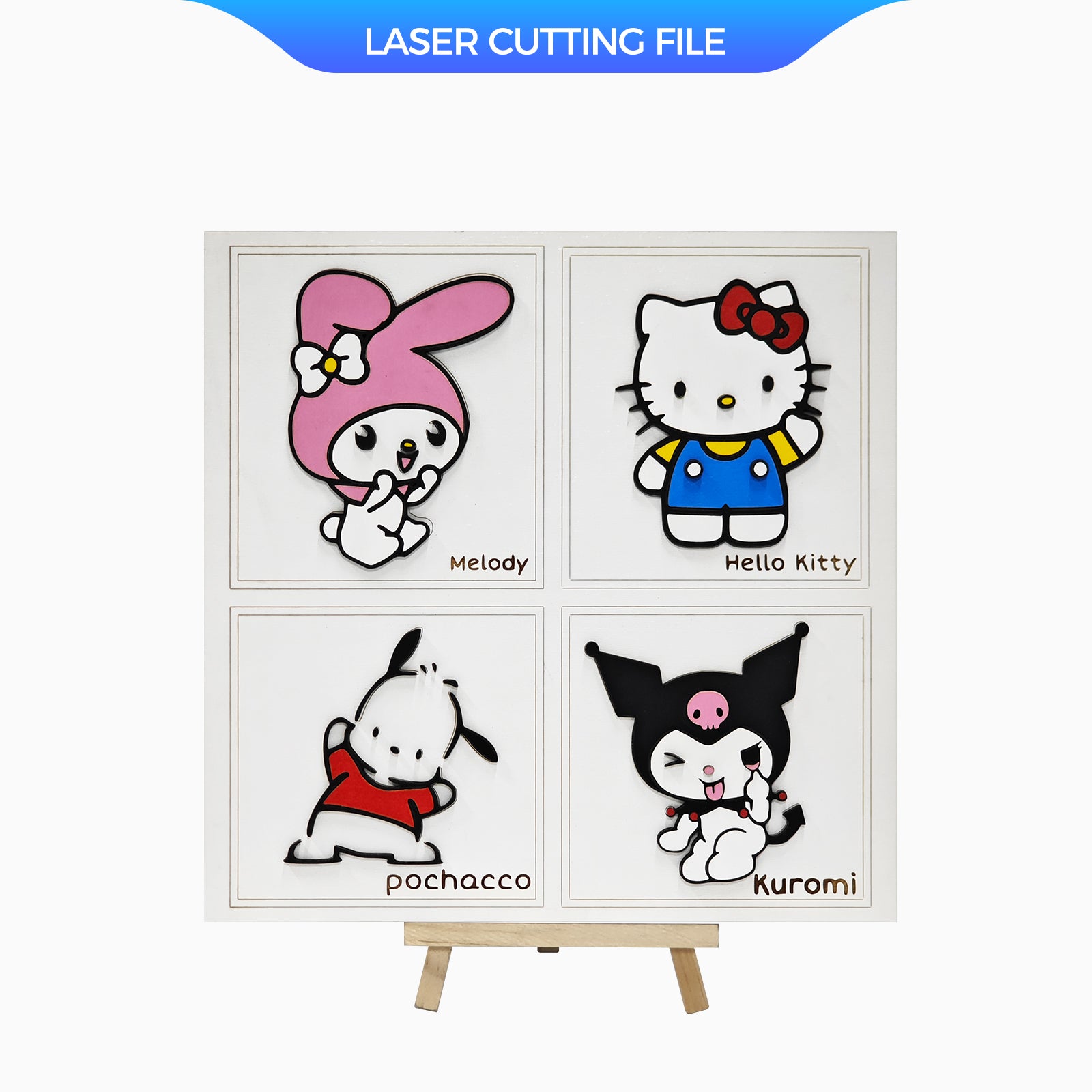 Multilayer Sanrio Characters Laser Cut File – Hello Kitty, My Melody ...