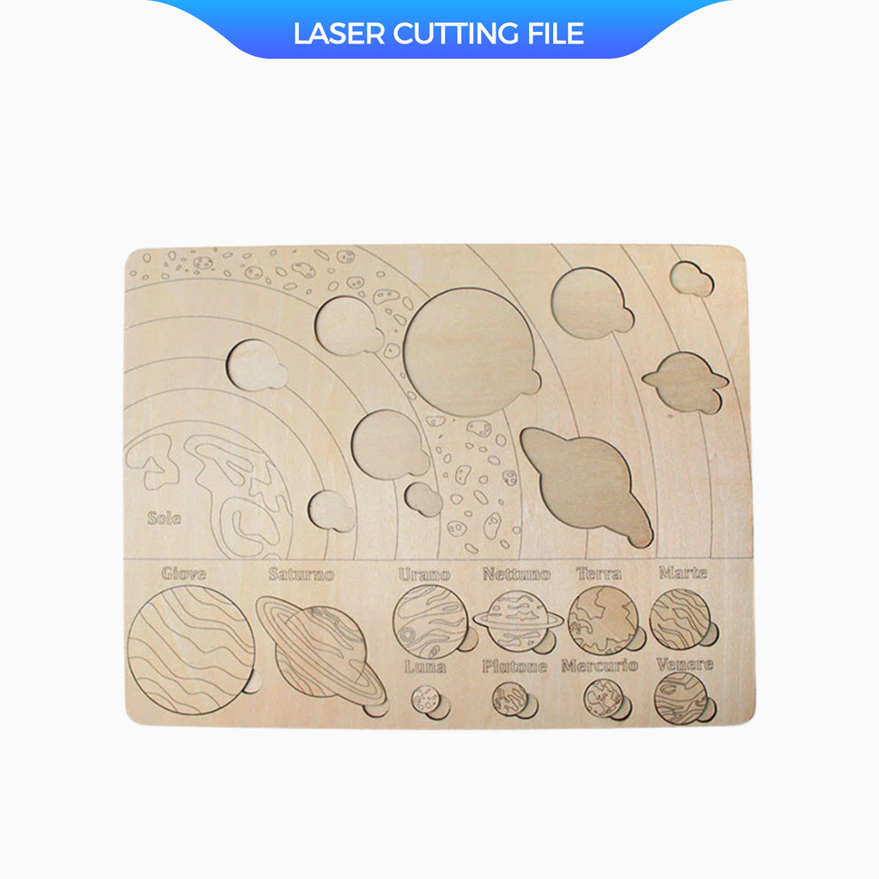 Planets Teaching Aids English&Spanish version laser cutting file by ...