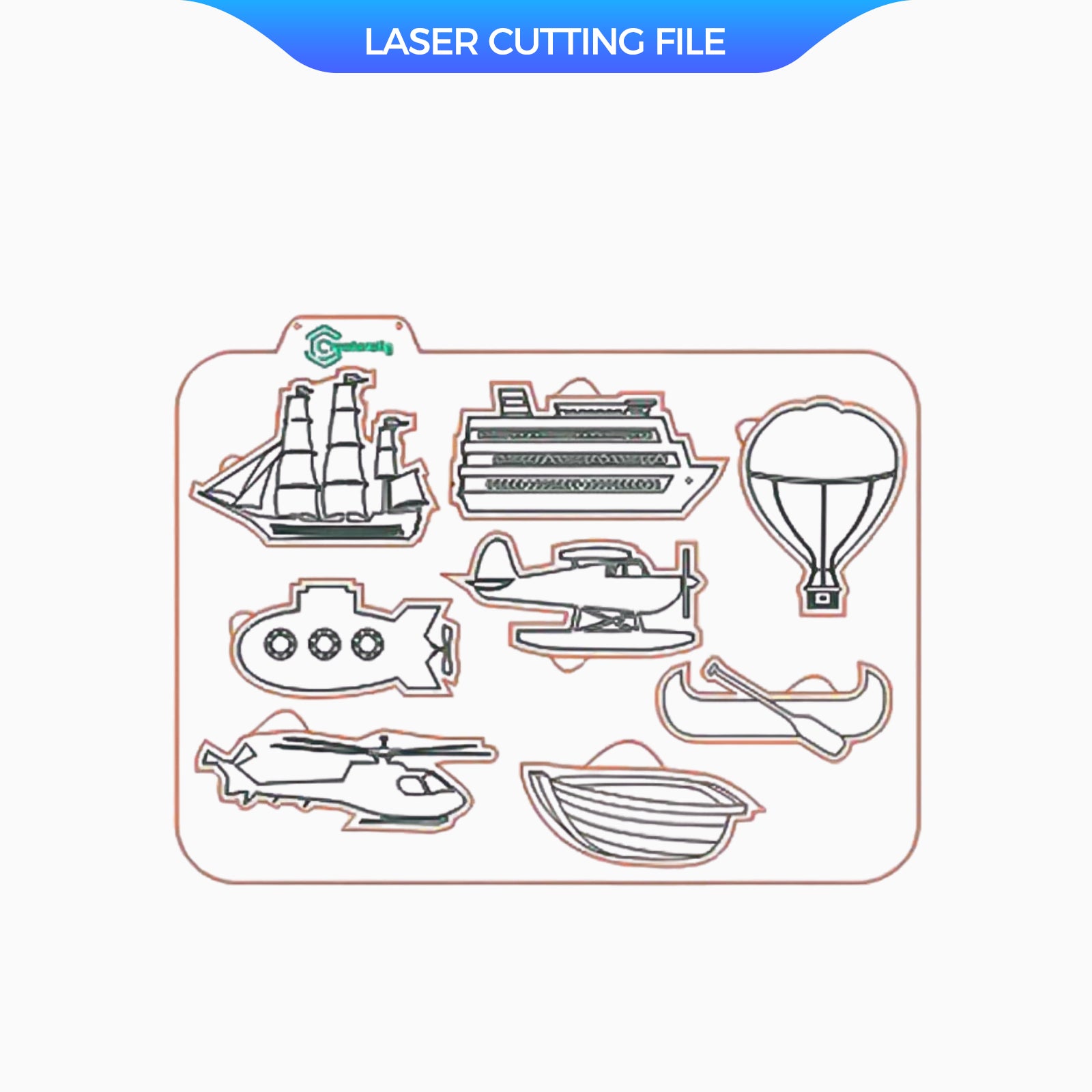 Pre-school education jigsaw laser cutting file by Creatorally