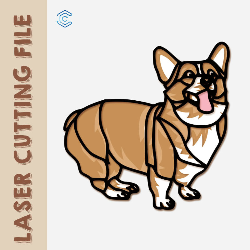 Corgi laser cutting file – Creatorally