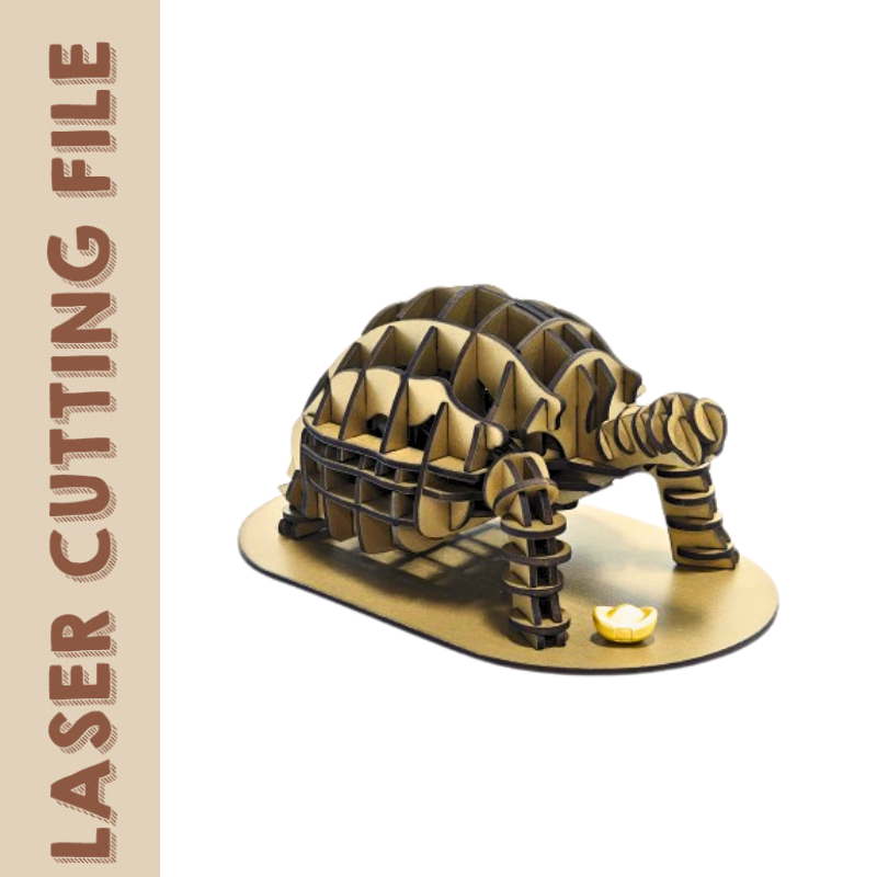 Master Oogway Inspired 3D Turtle Puzzle - Laser Cutting File by Creatorally
