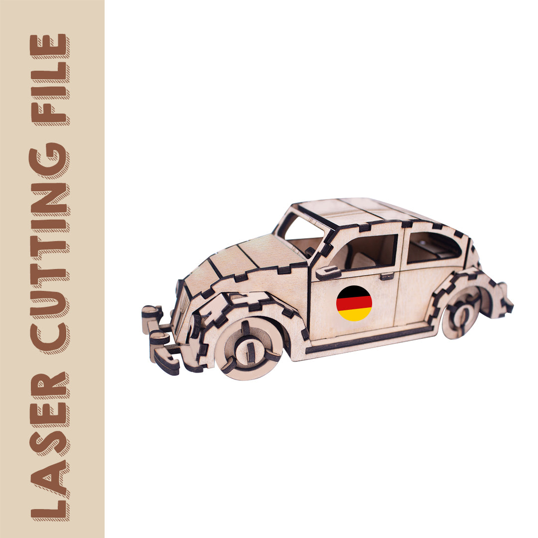 Germany Volkswagen Beetle Laser Cutting File - DIY Craft for Car ...