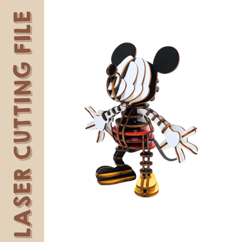 Disney Mickey Mouse 3D Wooden Puzzle Laser Cutting File – Perfect for ...