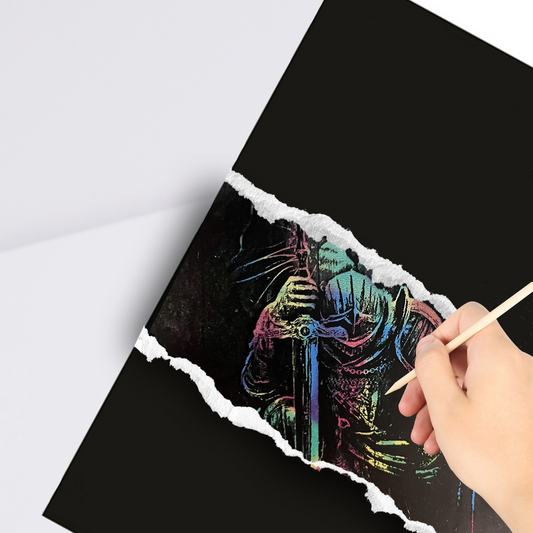 50 Sheets A4 Magic Scratch Paper Crafts Scratch Art Painting Paper