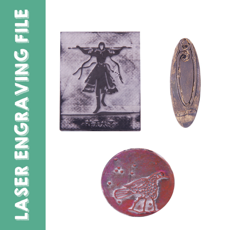 Black Myth: Wukong Ancient Chinese Mythological Style Stamps Laser ...